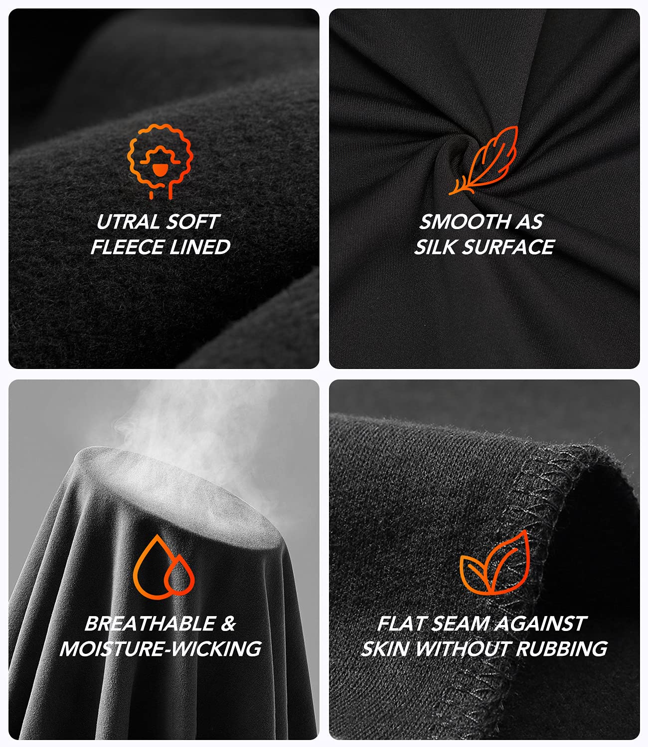 TEEPIRE Women 's Thermal Underwear Set with Lightweight Ultra Soft Fleece Lined,Long John Set, Moisture-Wicking Skiing Base Layer (Medium) Black