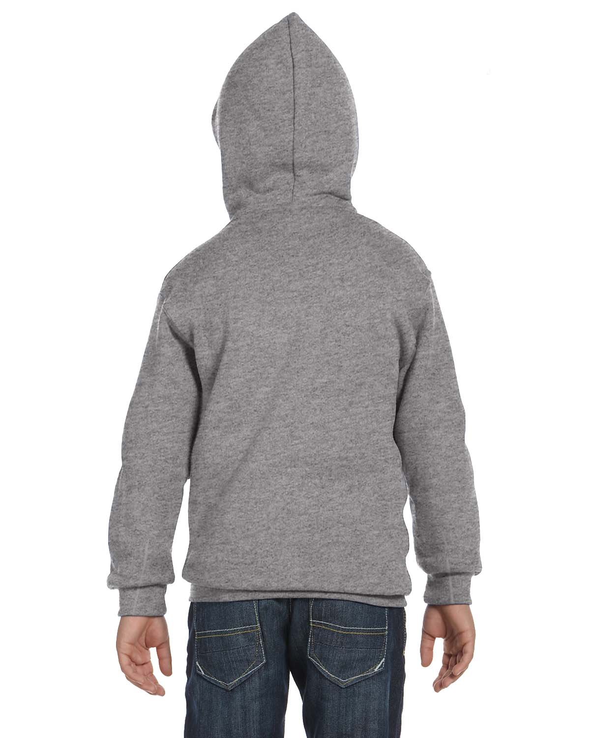 Russell Athletic Big Boys' Fleece Full Zip with Hood, Black, Small