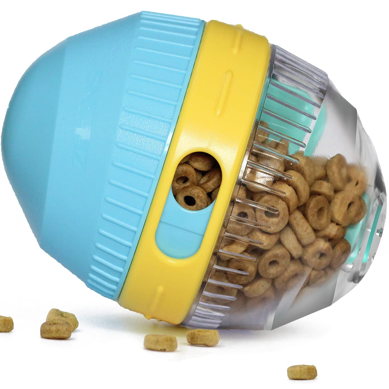 Quacking GooseEgg Treat Dispensing Ball for Small Dogs - Squeaky Interactive Durable Food Toy - Enrichment Mind Stimulating Puzzle Game