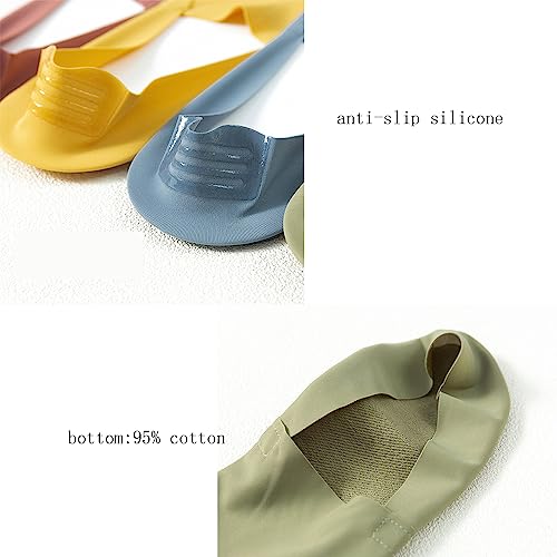 Women No Show Socks Ultra Low Cut Liner Socks Ice Feeling socks Nonslip Liner Invisible Flat Boat Thin Socks 6/8 pairs (6 pairs nude)