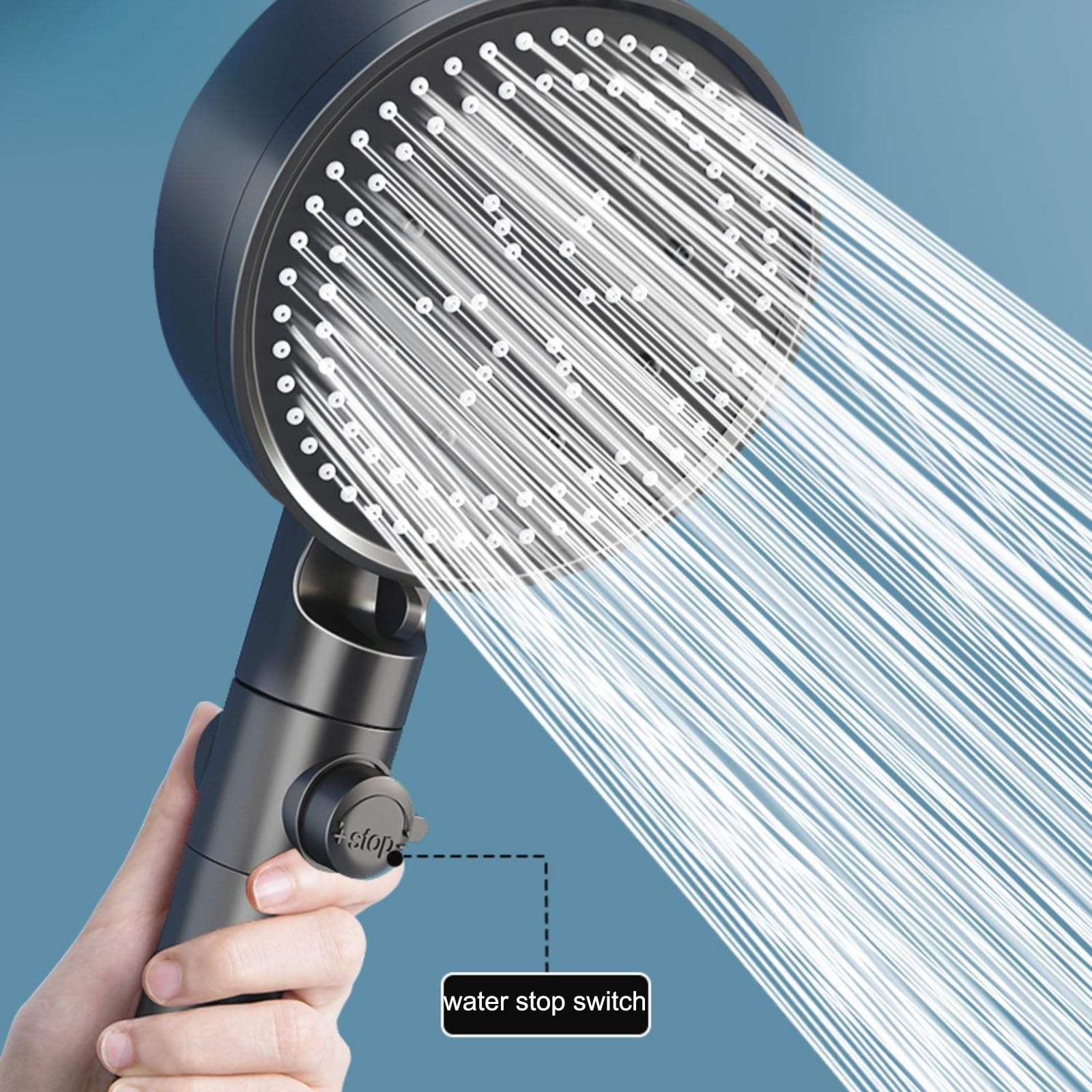 Shower Hesd,Hand Shower,Hand Held Shower Head With Long Hose,Rain Shower System Head Kit,Ideal for Home, Bathroom, Tub (Color : White)