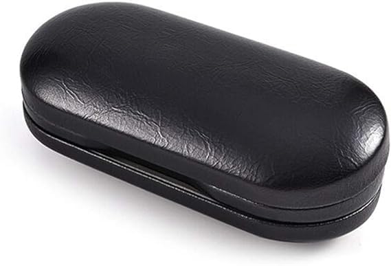 UD 【2-in-1】 Double Glasses Case Hard Shell for Women and Men,Dual Eyeglasses Holder Protective for Two Pairs of Glasses,Black Color, Medium