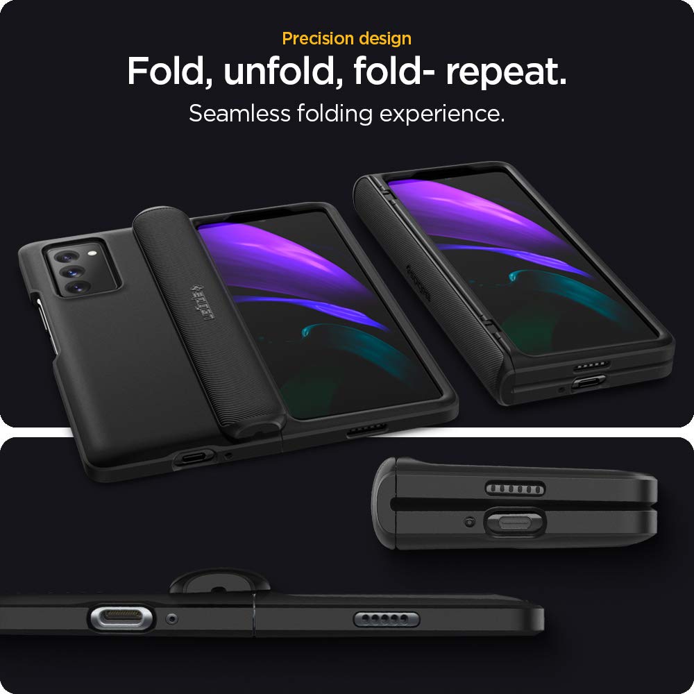 Spigen Slim Armor Pro Designed for Samsung Galaxy Z Fold 2 Case (2020) - Black