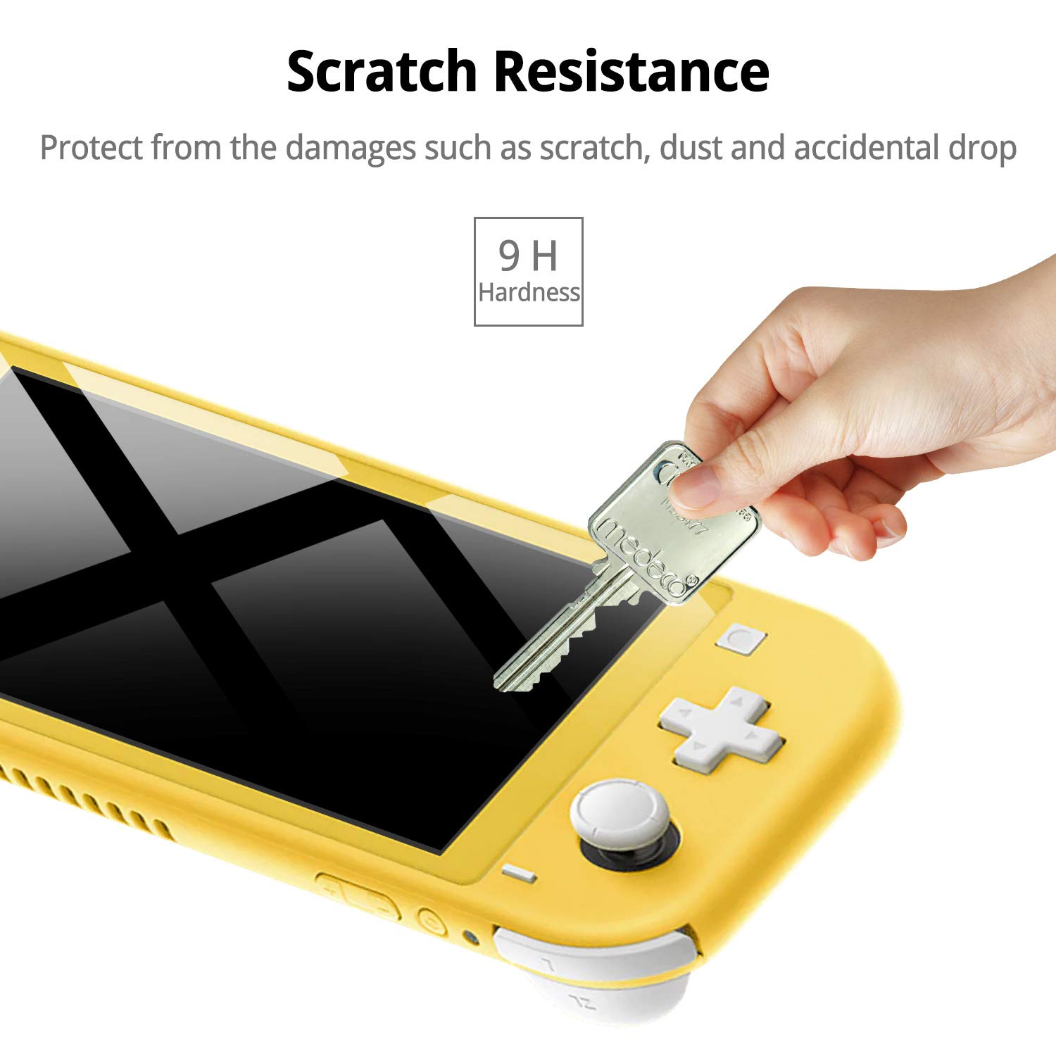 UNBREAKcable Screen Protector for Nintendo Switch Lite (2-Pack, 0.33mm) – 9H Hardness HD Tempered Glass Screen Protector for Nintendo Switch Lite (2019), [Bubbles Free, Anti-Scratch, Anti-Fingerprint]