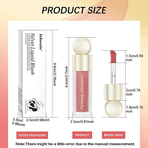 Soft Cream Matte Blush Makeup: Lightweight Smudge Proof Natural-Looking Dewy Finish Liquid Blush for Cheeks - Breathable Feel Skin Tint Face Blush (Nude pink)