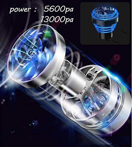 UILB Car Vacuum Cleaner 5600PA Cordless Handheld Vacuum Cleaner Portable Mini Rechargeable Batteries Home Interior Cleaning