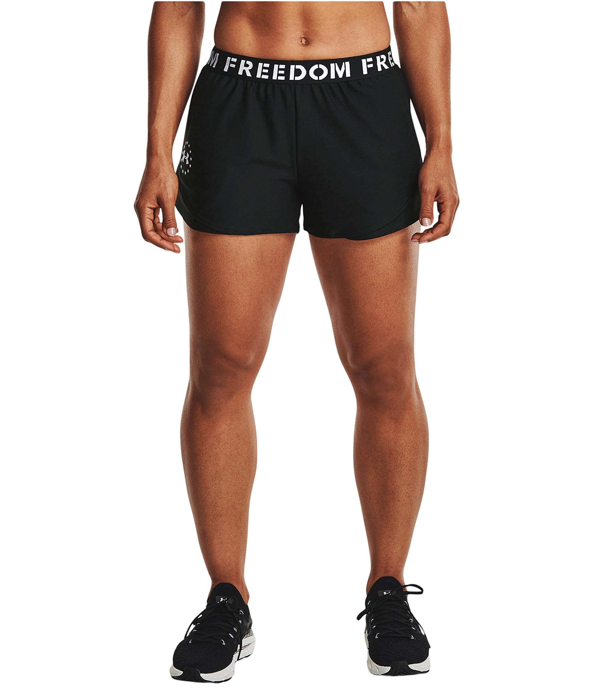 Under Armour Freedom Playup Shorts, Black/Mod Gray, XX-Small