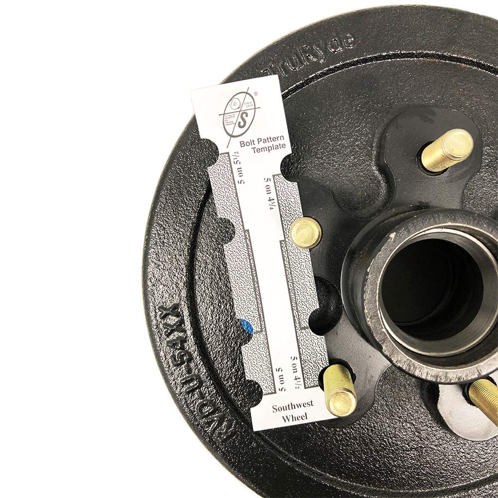 Southwest Wheel 3,500 lbs. Trailer Axle Self Adjusting Electric Brake Kit 5-4.5" Bolt Circle