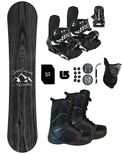Symbolic Knotty Women's Snowboard & Bindings & Boots +Leash+Stomp+Mask+Burton Decal Package (9 Women Black Symbolic Binding+Boot, 150cm Knotty Hybrid Rocker)