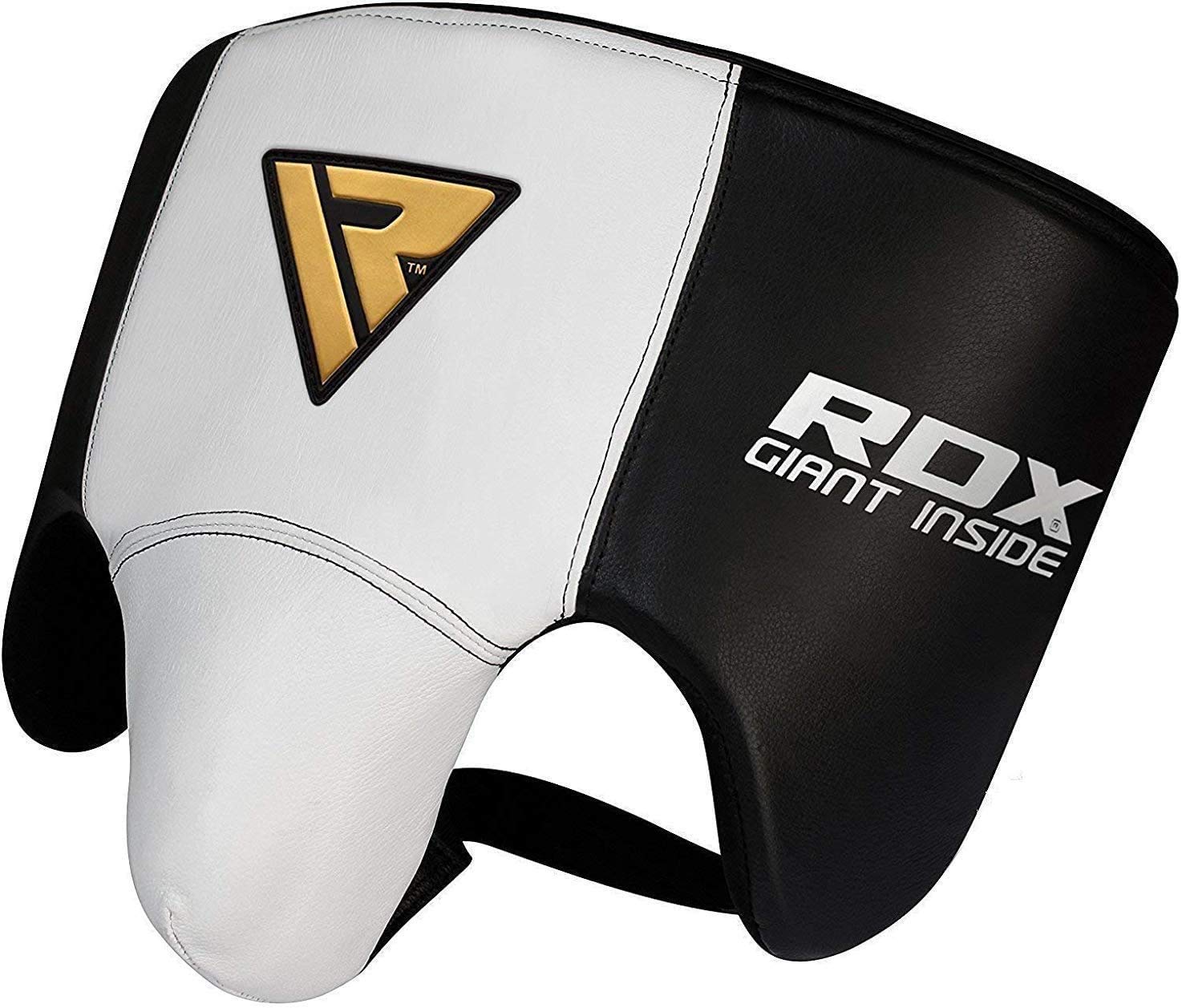 RDX Groin Protector for Boxing, Muay Thai, MMA Fighting and Kickboxing, Cowhide Leather Abdo Gear for Martial Arts Training, SATRA Approved Jockstrap Abdominal Guard for Sparring and Taekwondo