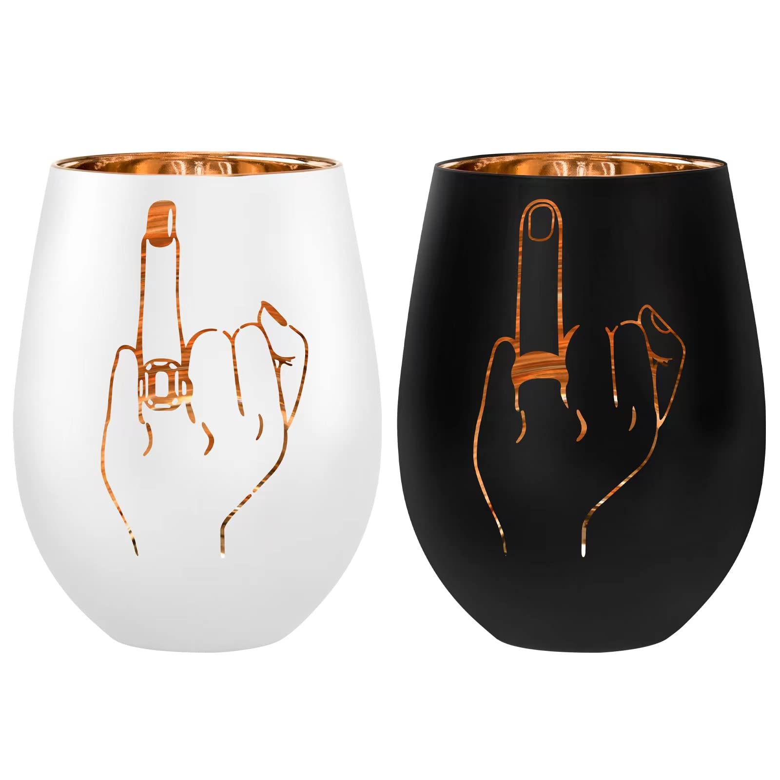 xilaxila Engagement Gifts for Couples - Cool Bridal Shower Gifts - Wedding Gifts for Bride and Groom, His and Hers , Newlywed - Mr and Mrs Gifts, 18oz Ring Finger Wine Glasses