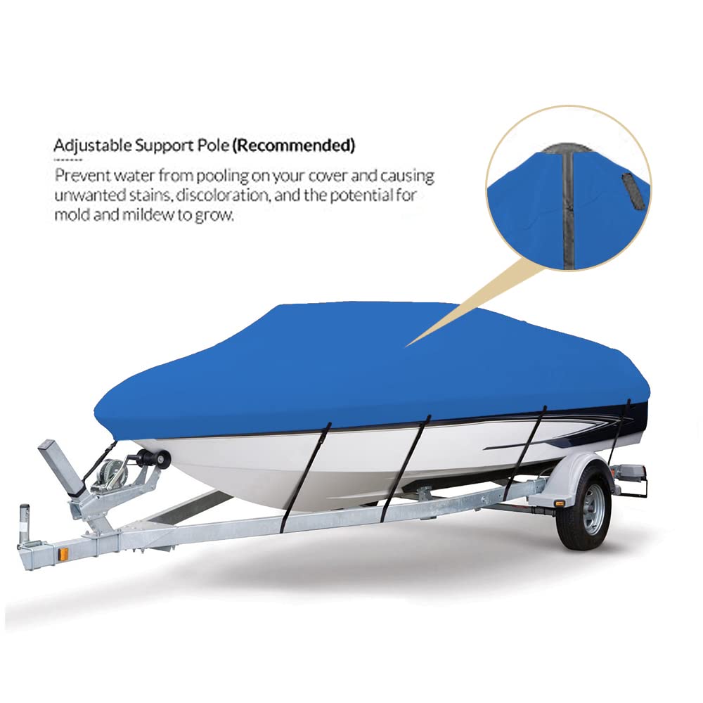 Seamander Boat Cover Tie Downs Tightening Straps (Blue, 14'-16'L Beam Width up to 90") (White, 14-16)