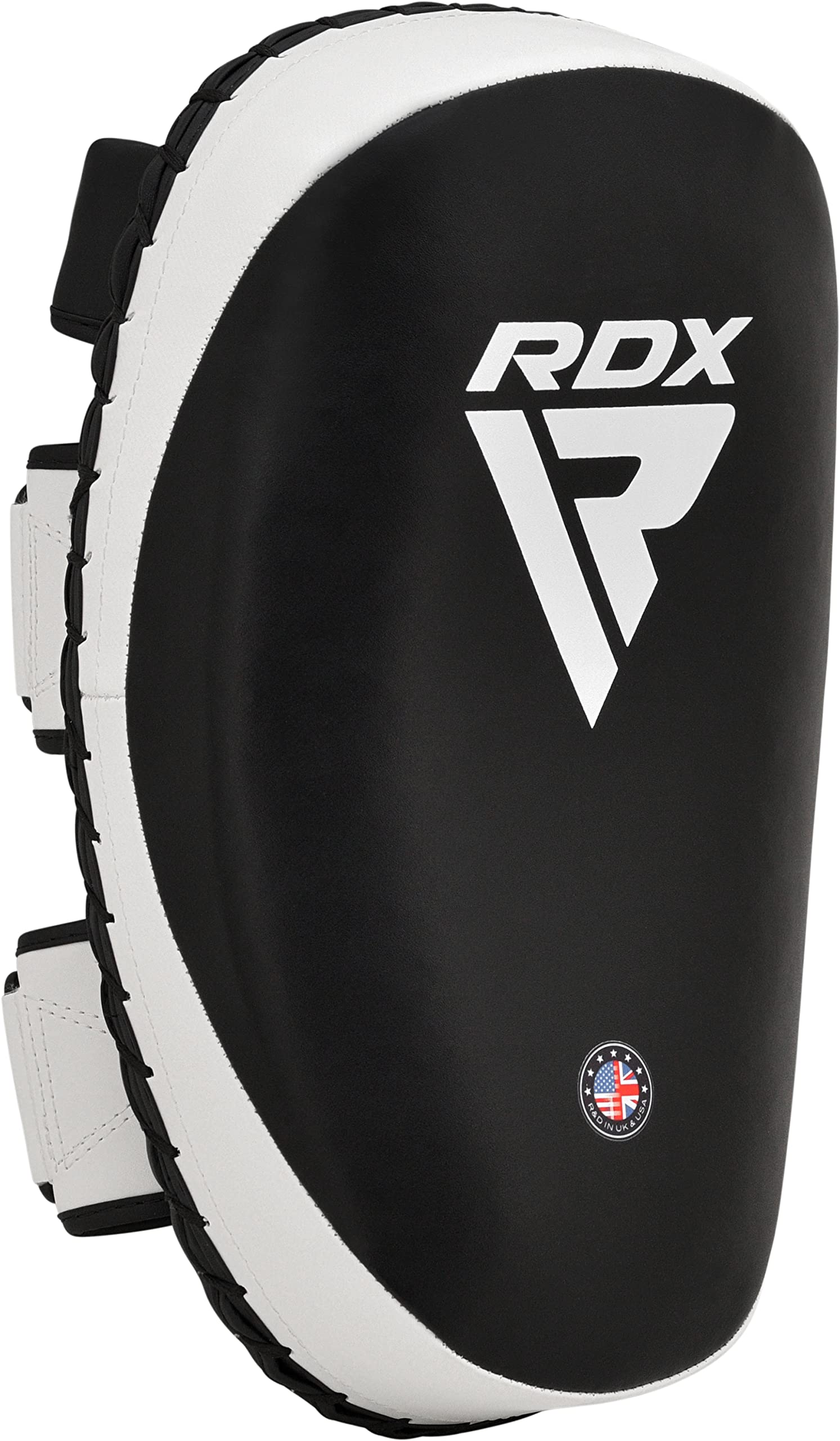 RDX Thai Pads for Kickboxing Muay Thai with Solid Handle Grip, Maya Hide Leather Curved Strike Shield for Boxing MMA Taekwondo Martial Arts, Training Combat Sports Knees Elbows Kicks Punches