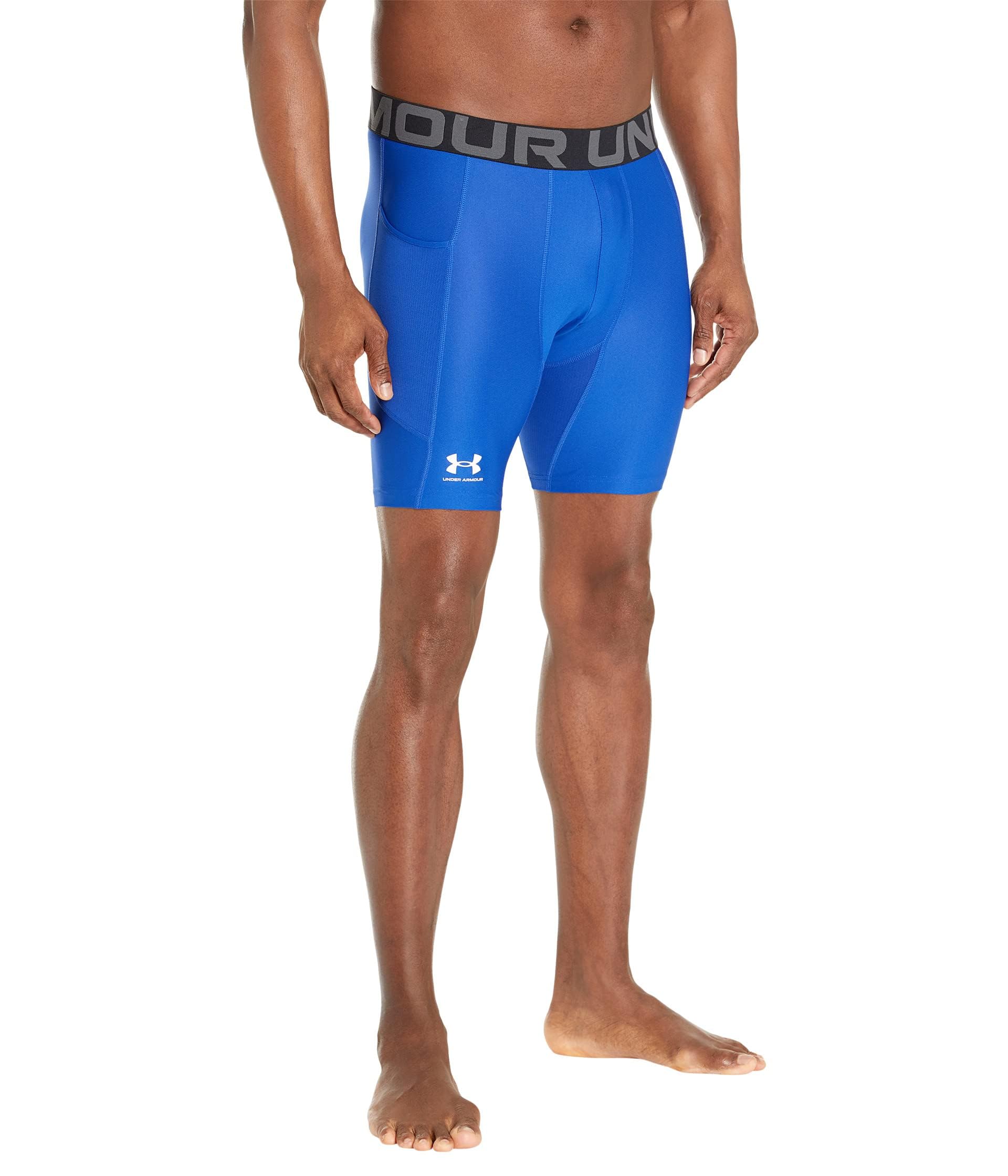 Under Armour Men's Armour HeatGear Compression Shorts , Royal Blue (400)/White, XX-Large