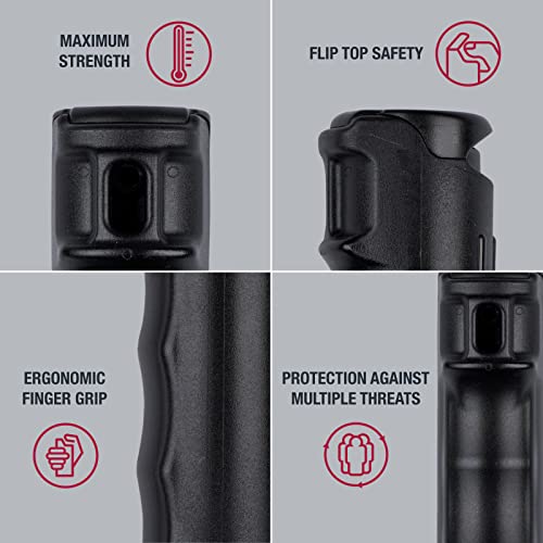 SABRE Ruger Pepper Gel, 25 Bursts, 12-Foot (4-Meters) Range, Gel Is Safer, Contains UV Marking Dye, Finger Grip, Key Ring, Fast Flip Top Safety, 0.54 fl oz