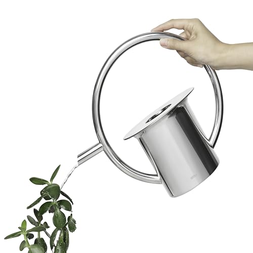 Umbra Quench Stainless Steel Watering Can, Pot for Outdoor or Indoor Plants, Medium