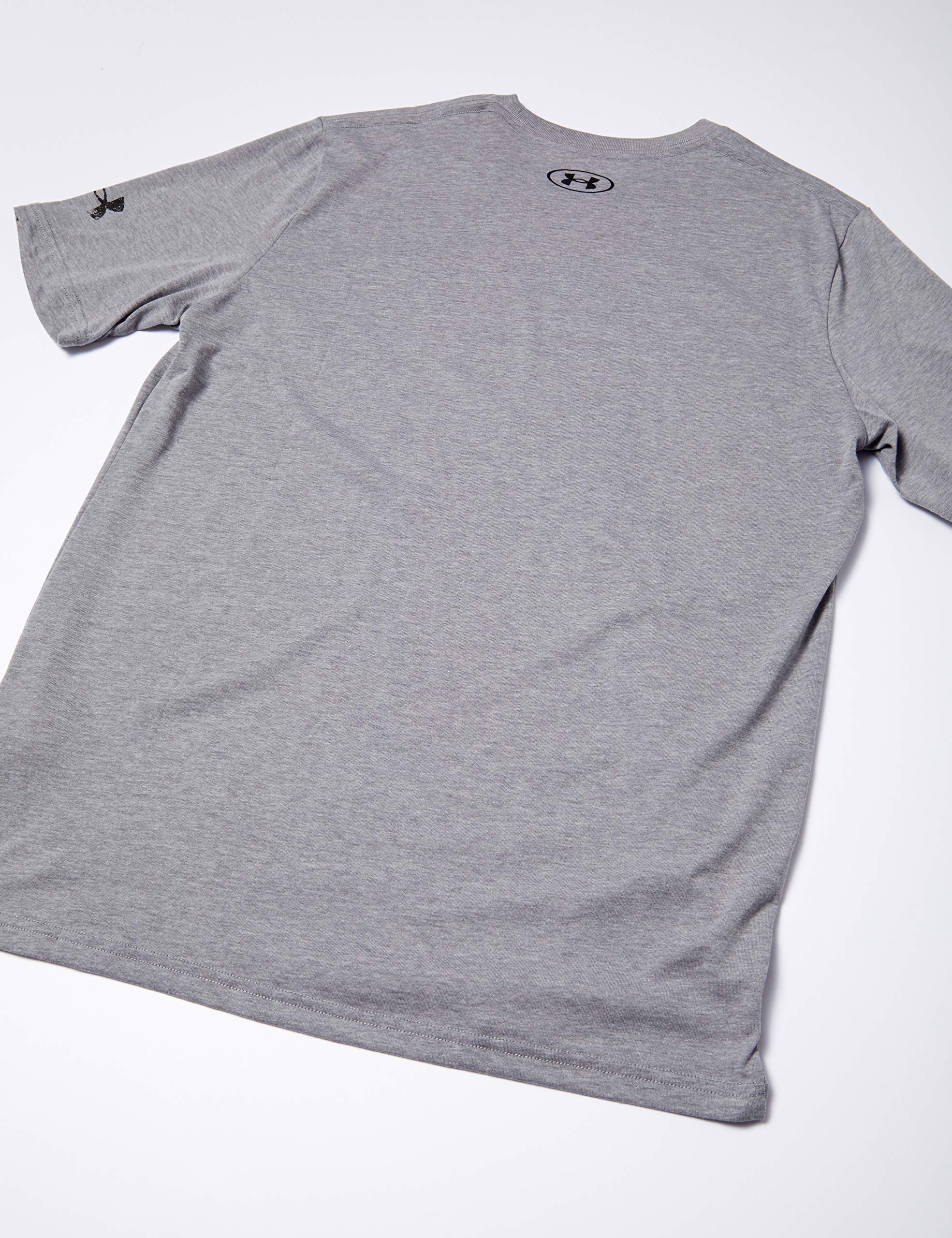 Under Armour Mens UA Project Rock T-Shirt (Steel Light Heather/Black - 035, Large)