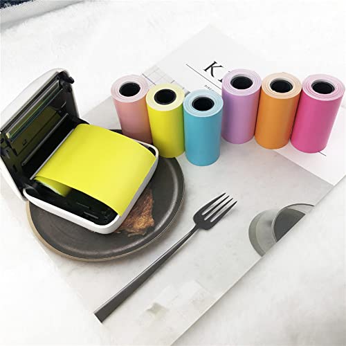 Thermal Printer Paper, Color Thermal Paper Sticker Paper Printer Paper (Yellow)