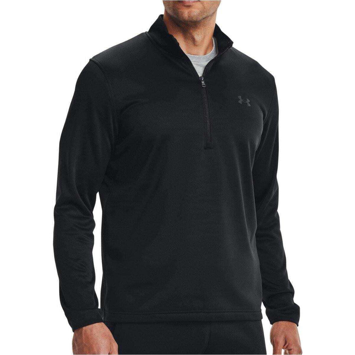 Under Armour mens Armour Fleece 1/2 Zip T-Shirt , Black (001)/Black , Small