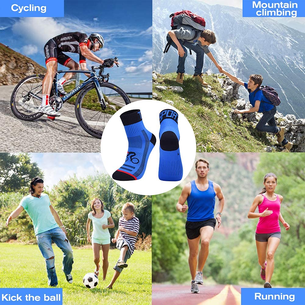 Ultrafun 10Pack Sports Cycling Socks Colorful Anti Smell Ankle Running Athletic Socks (5Pack, Medium)