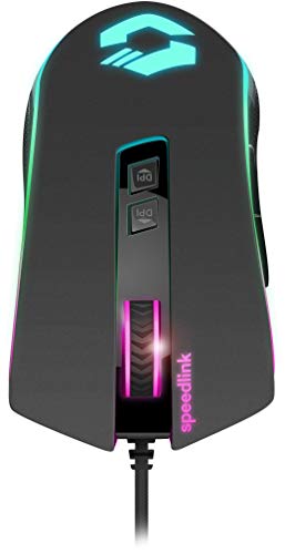 Speedlink ORIOS RGB Gaming Mouse with high-end 5,000dpi Sensor, 7 programmable Buttons and Customizable Lighting, Black