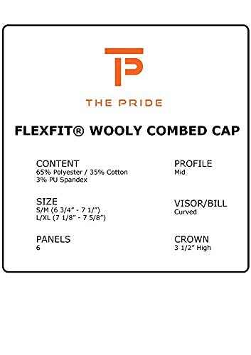The Pride American Flag hat Flexfit Men Women Premium 3D Patch Baseball Cap for Men Women: Designed in USA (US6277-MatteBK, Large)