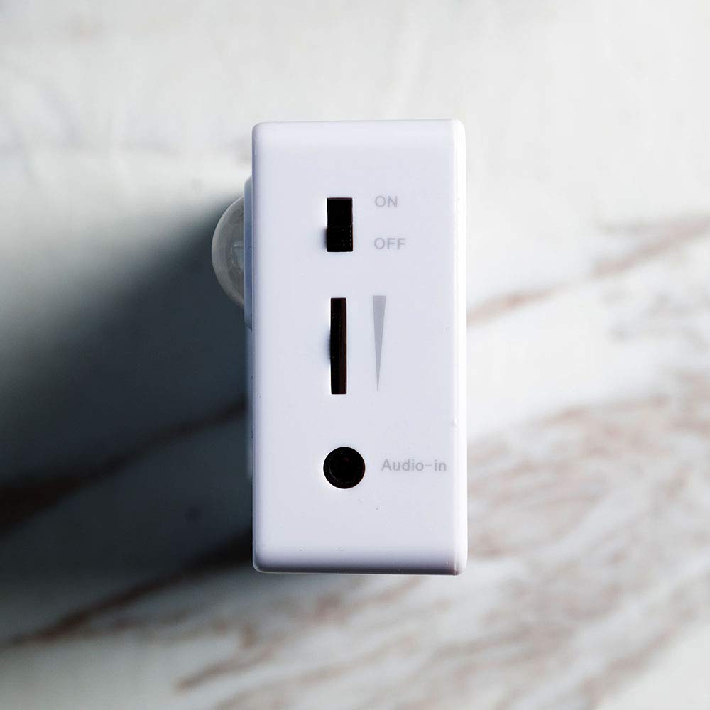 Upgrade Version - Mini PIR Motion Sensor- Recording Sound Through Phone-Welcome Alarm-Sound Motion Doorbell- Home Security Driveway Alarm- (White)