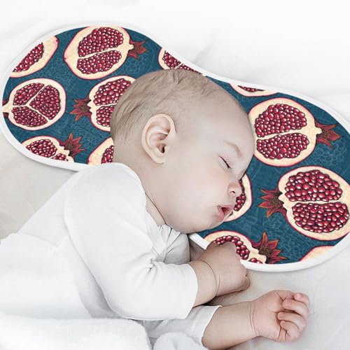 vvfelixl Baby Burp Cloths Pomegranarte Fruit Baby Newborn Cotton Burping Cloths Set Baby Washcloths 4 Pack Blue