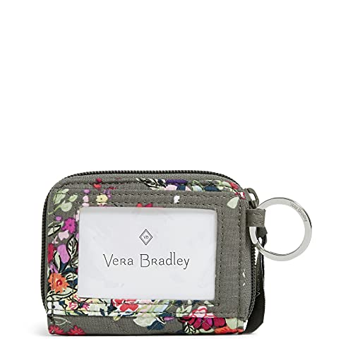 Vera Bradley Women's Cotton Petite Zip-around Wallet With RFID Protection, Hope Blooms - Recycled Cotton, One Size