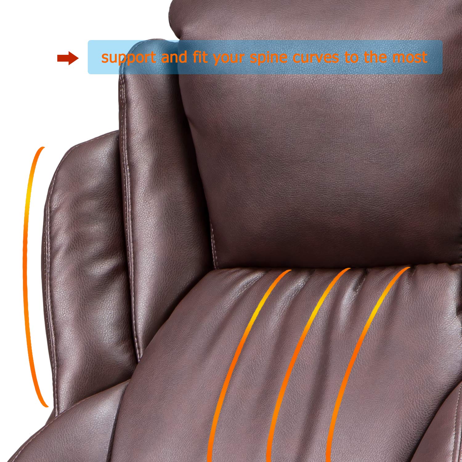 XIZZI Office Chair,Computer Chair, Adjustable Swivel Desk Chair,High Back Office Chair with Wheels and Arms (Brown)
