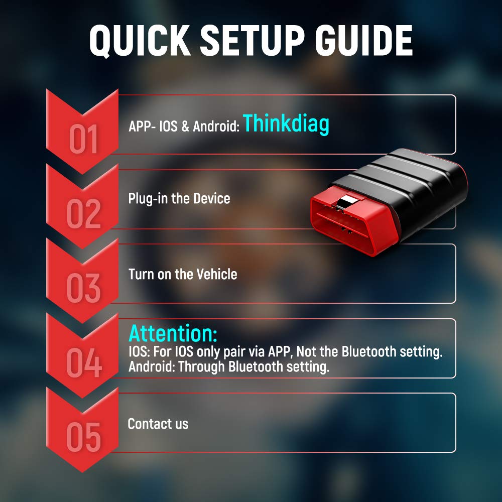 ThinkDriver OBD2 Scanner Full System Diagnostic Tool Check Engine/Transmission/Airbag Bluetooth Code Reader for ISO & Android with Oil/ABS/SRS/Battery/Tire Pressure/EPB/Break Pad Reset