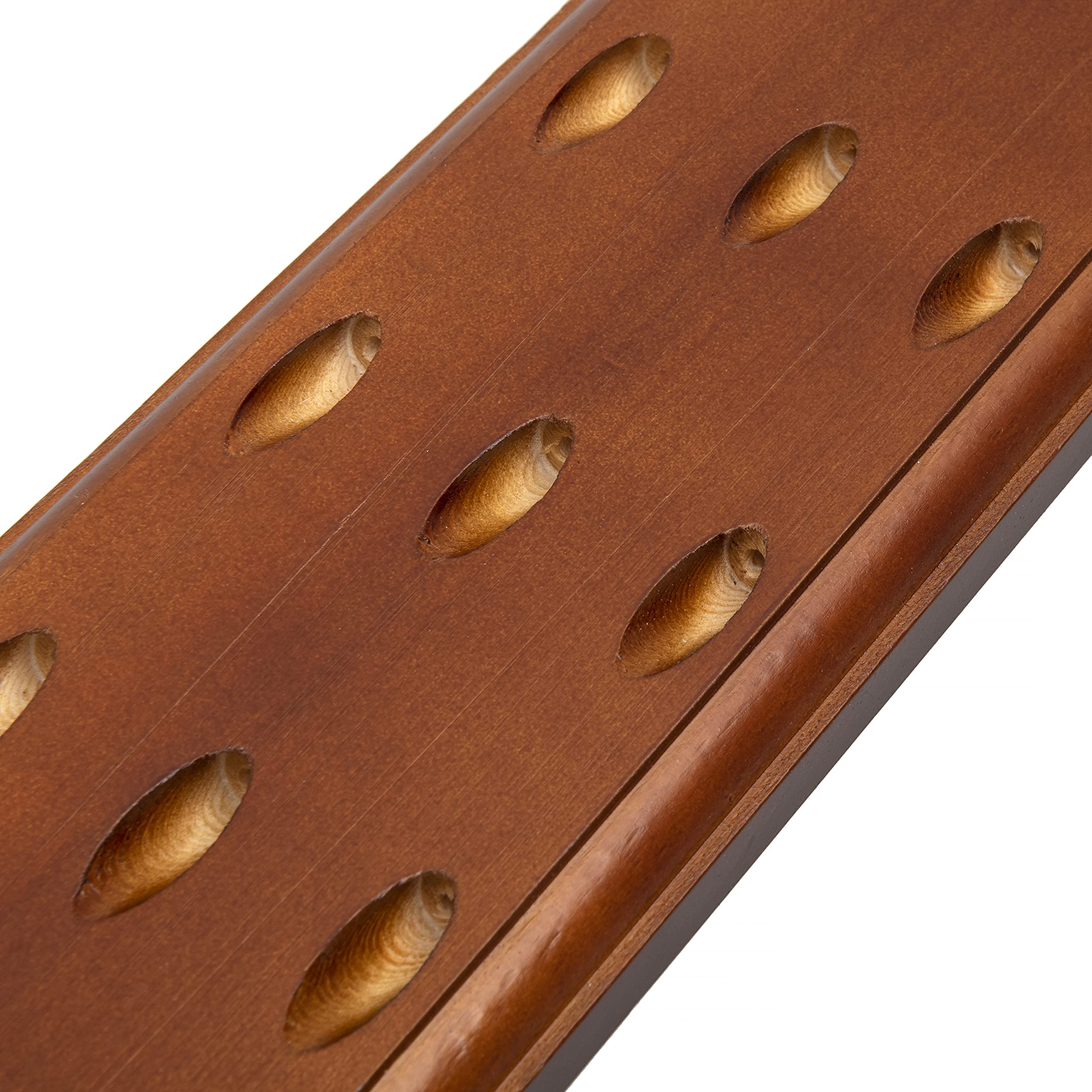 Veradura Solid Wood Wall Dart Holder - Holds and Displays 12 Soft or Steel Tip Darts - Precision Drilled Holes - Complete with 2 Pieces of Chalk for Scoring and an Accessory Bag