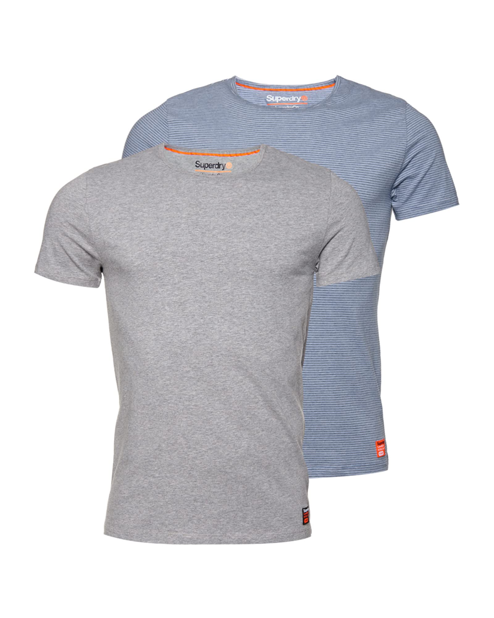 Superdry Mens Organic Cotton Sd Laundry Slim Fit Lounge T-Shirt Lounge Blue Feeder/Lounge Grey Marl Size M