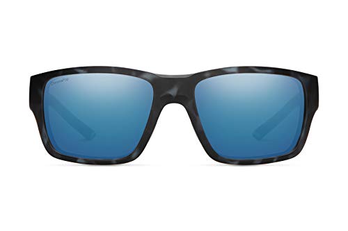 Smith Outback Sunglasses, Matte Black Ice Tort / ChromaPop Polarized Blue Mirror, Smith Optics Outback ChromaPop Polarized Sunglasses
