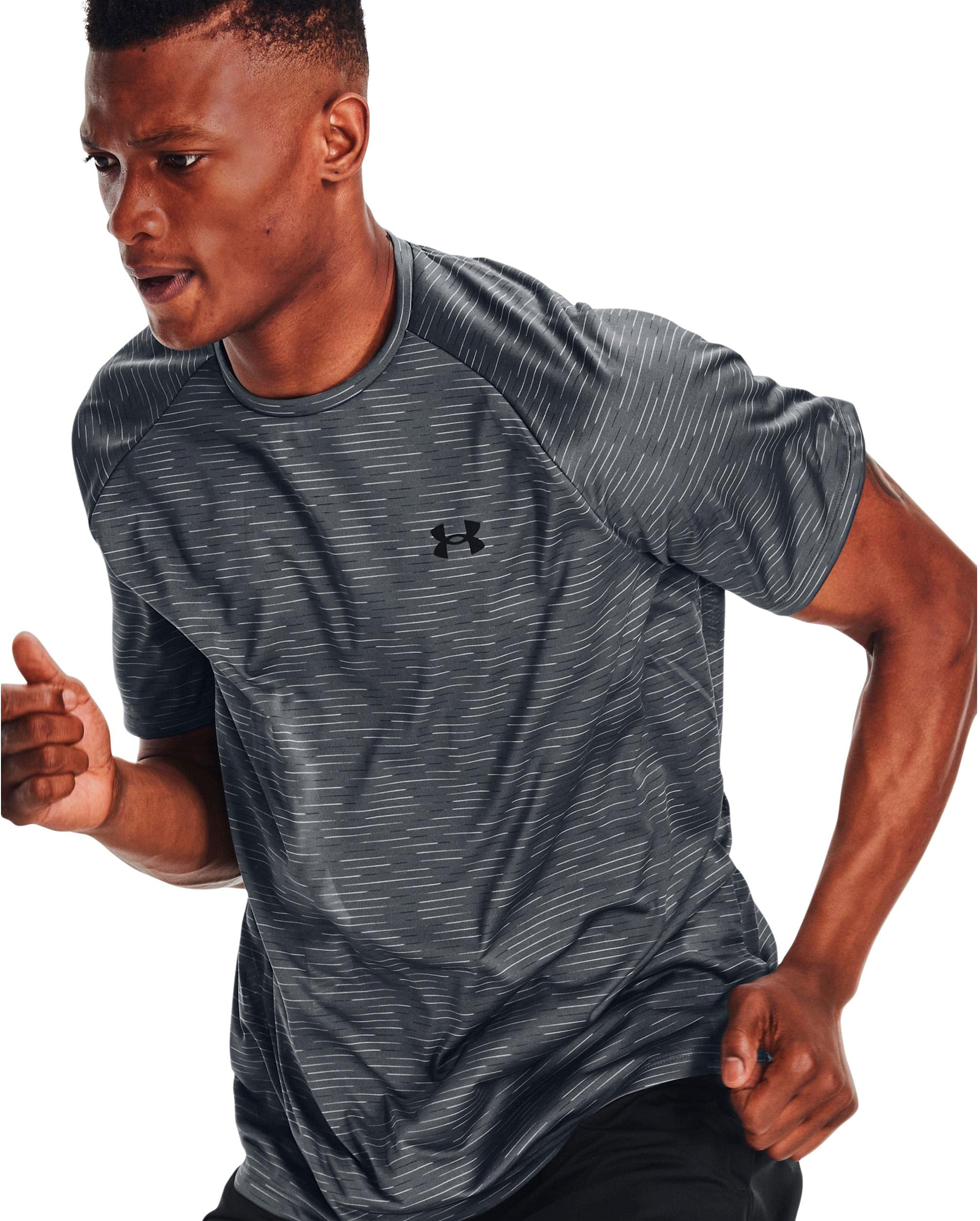 Under Armour Mens Tech 2.0 5C Short Sleeve T-Shirt, Pitch Gray (012)/Black, Large