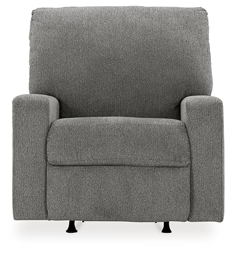 Signature Design by Ashley Deltona Casual Manual Rocker Recliner, Gray