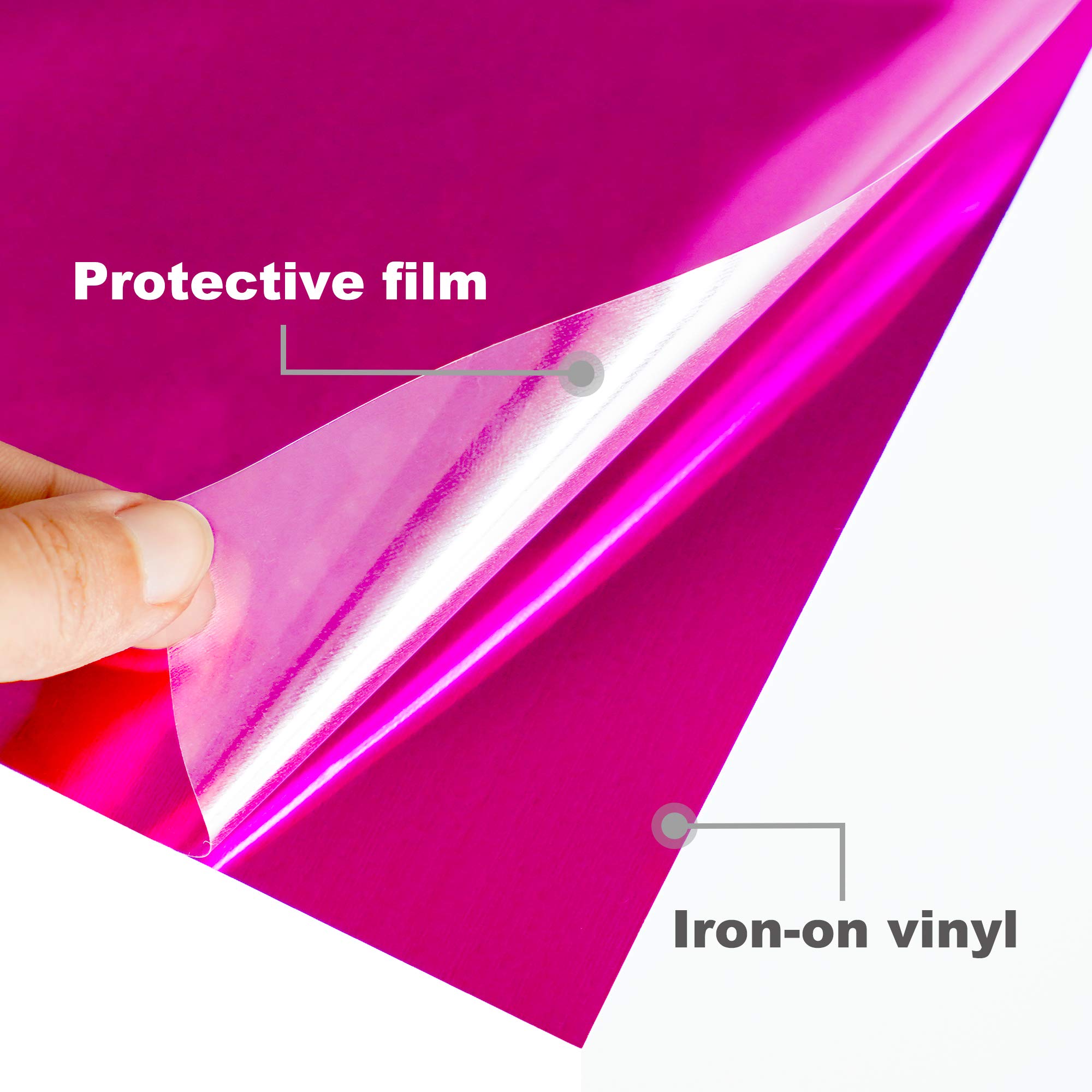 THEMONG HIRALIY Heat Transfer Vinyl Bundle 30 Sheets 12"x10" Iron On Vinyl for T-Shirt HTV with 2 Teflon Sheets for Cricut Silhouette Cameo Craft Cutters
