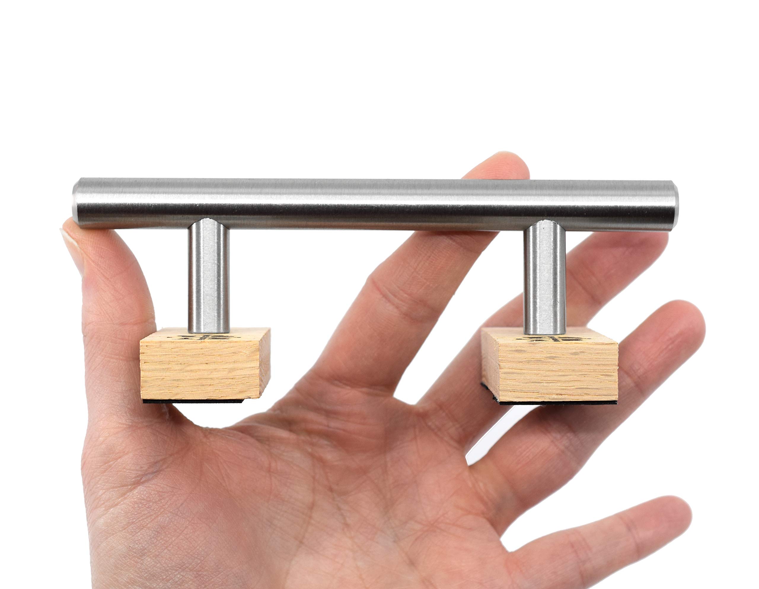 Teak Tuning Round Fingerboard Rail - Micro Edition - Silver Colorway - 5" Long, 1.75" Tall - Prolific Series