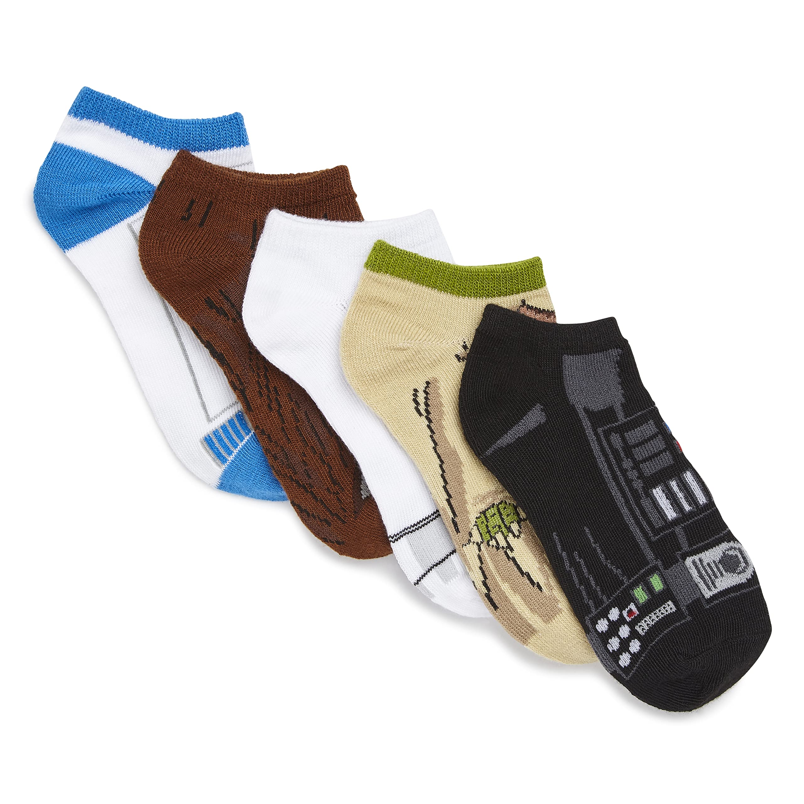 STAR WARS Boys 5 Pack No Show Socks