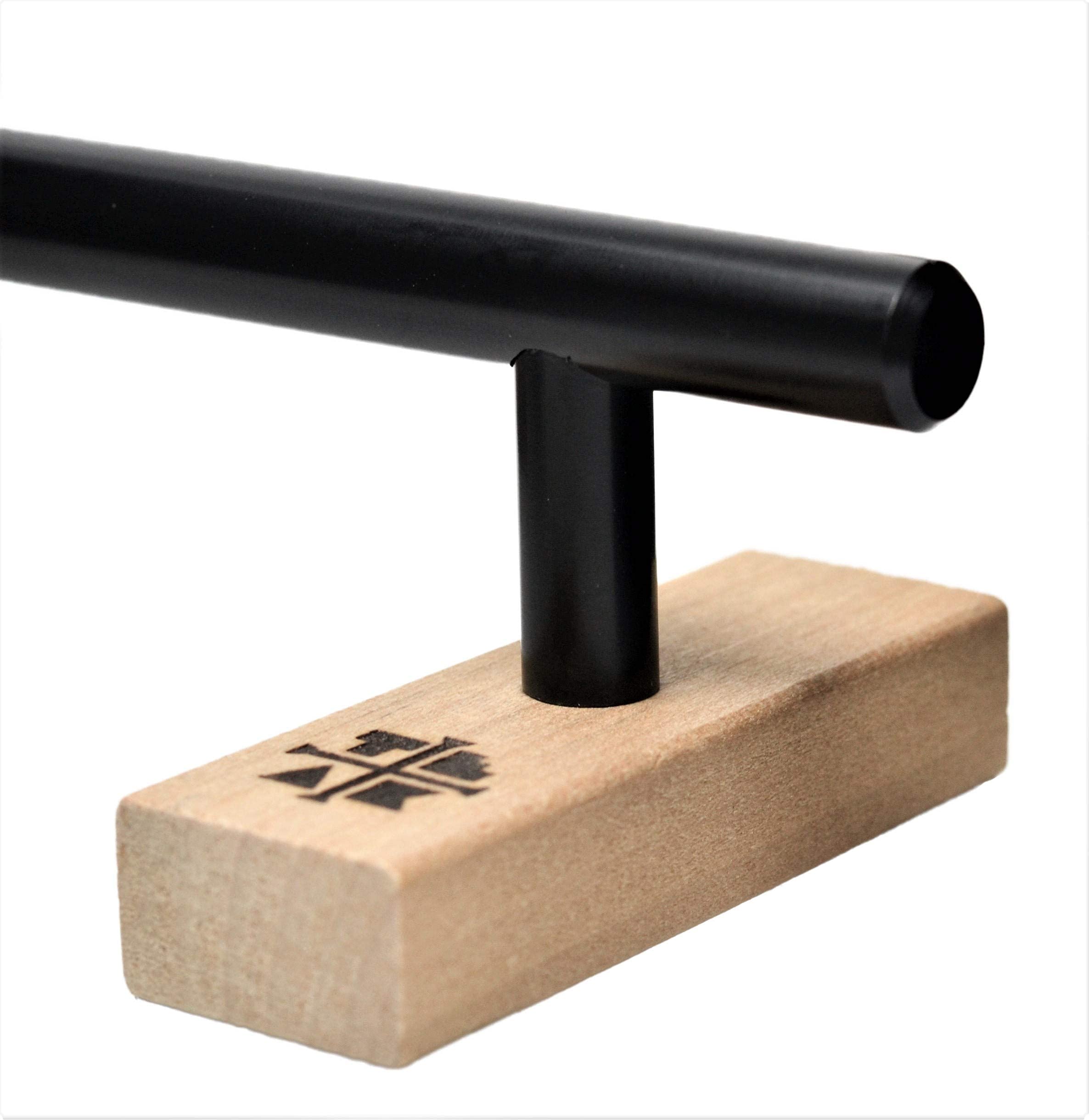 Teak Tuning Round Fingerboard Rail - Mini Edition - Black Colorway - 7.25" Long, 1.75" Tall - Prolific Series