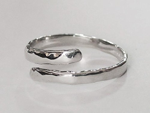 SOVATS Hammered Thumb Ring for Women 925 Sterling Silver Rhodium Plated - Simple, Stylish &Trendy Nickel Free Ring, Size 11