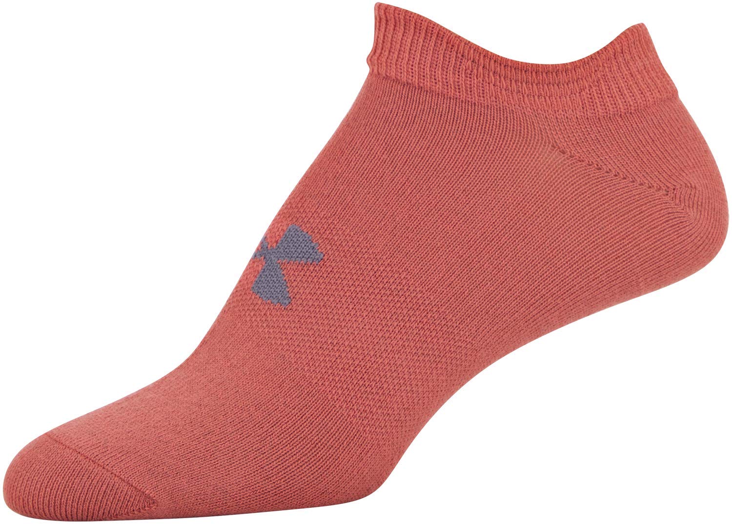 Under Armour Essential No Show Socks, 6-Pair, Fractal Pink Assorted, Shoe Size: Womens 6-9