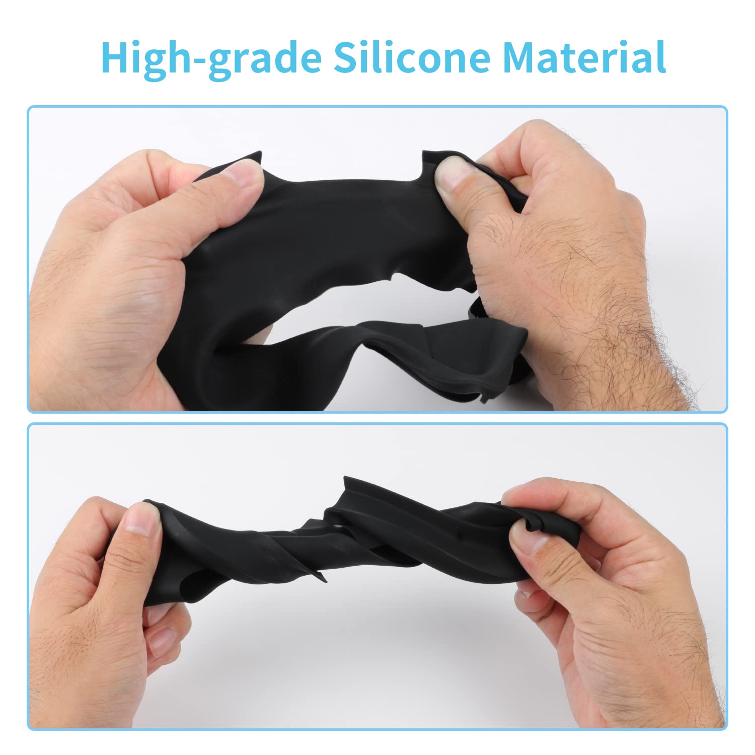 ZyberGears VR Oculus Quest 2 Face Cover with Lens Pad Silicone Quest 2 Face Pad Lens Cover Protector for Oculus Quest 2 Accessories - Black