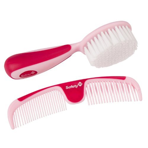 Safety 1st Easy Grip Brush and Comb, Raspberry - 2 Pack Size: 2 Pack, Model: IH172-2