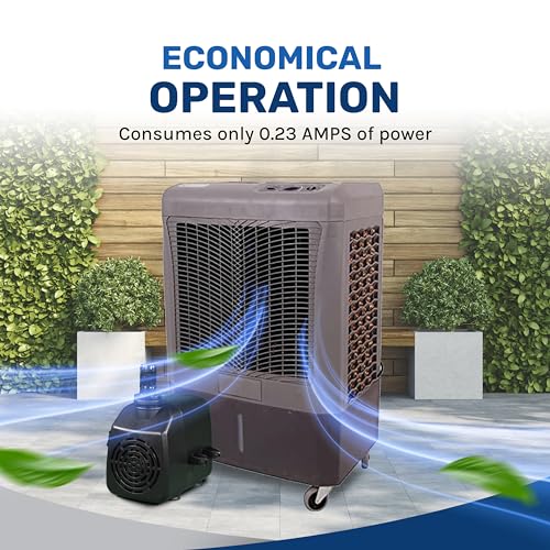 Swamp Cooler Pump - 3100CFM, Evaporative Cooler Pump 3 Pin Connector - 110 GPH Submersible Water Cooling Pump for MC37M, MC37V, MC37A, MFC3600 Evaporative Air Cooler - Replacement Pump by Hessaire
