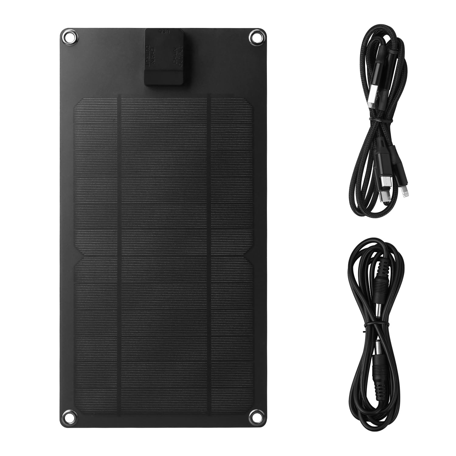 Solar Panel 50 Watt 6V, USB Port Portable Solar Panel High-Efficiency Monocrystalline PV Module Power Charger for Home RV Marine Rooftop Farm Battery for Outdoor Applications