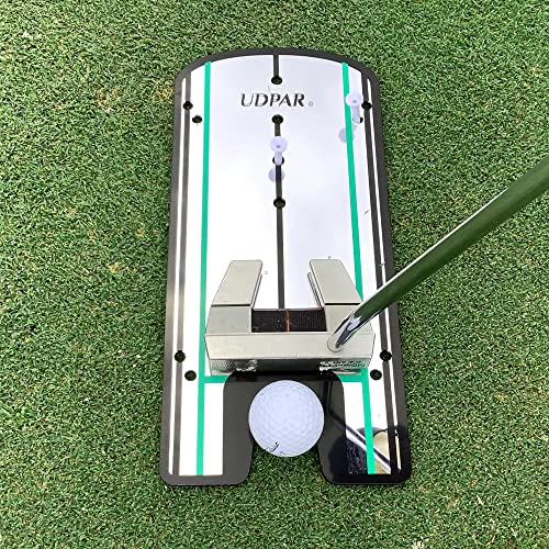 UDPARSCO Golf Putting Alignment Mirror, Portable Golf Training Aid, Putting Golf Training Equipment, Putting Trainer, Size 12 x 6 Inches