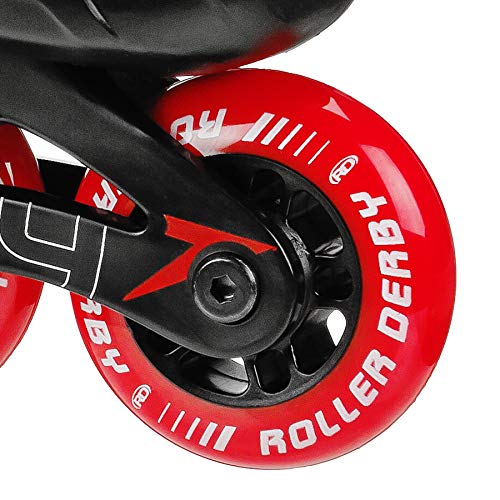 Roller Derby Boy's Stinger 5.2 Adjustable Inline Skate, Small, Black/Red