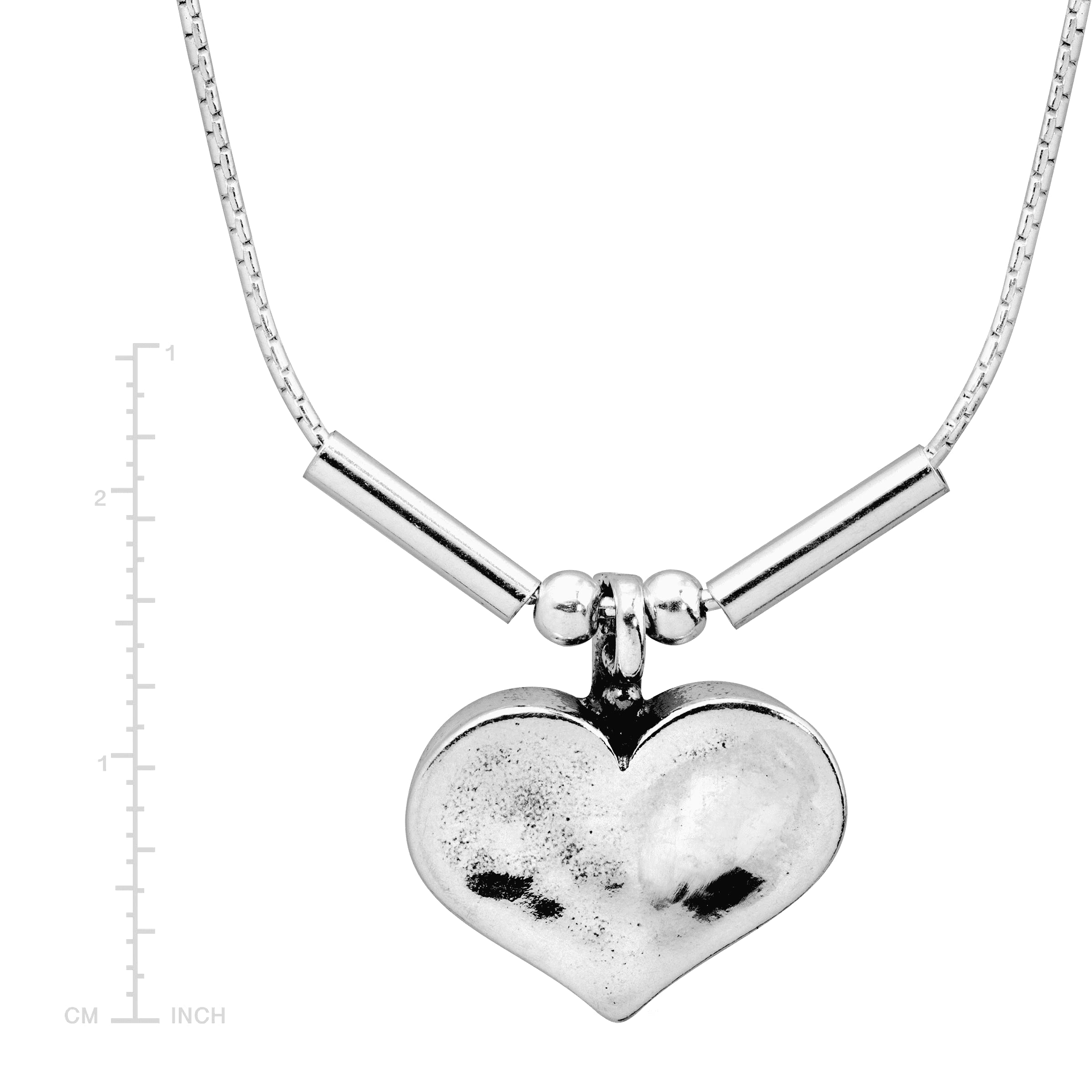 Silpada 'Heart on the Line' Heart Pendant Necklace in Sterling Silver, 18" + 2"