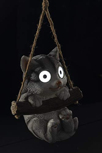 VP Home Rope Swing Kitten Solar Powered LED Outdoor Decor Garden Light
